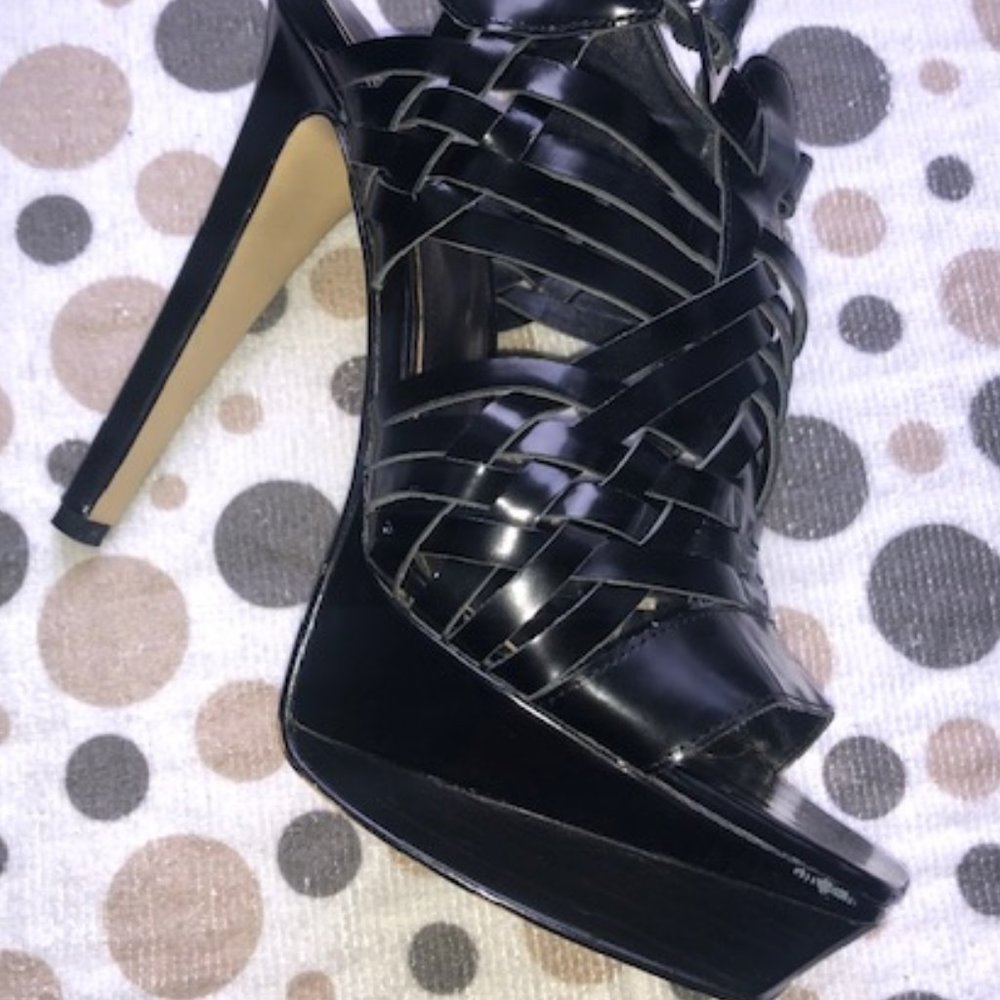 Bebe Platform Ultra High Stiletto Heels Size 6 Gem
